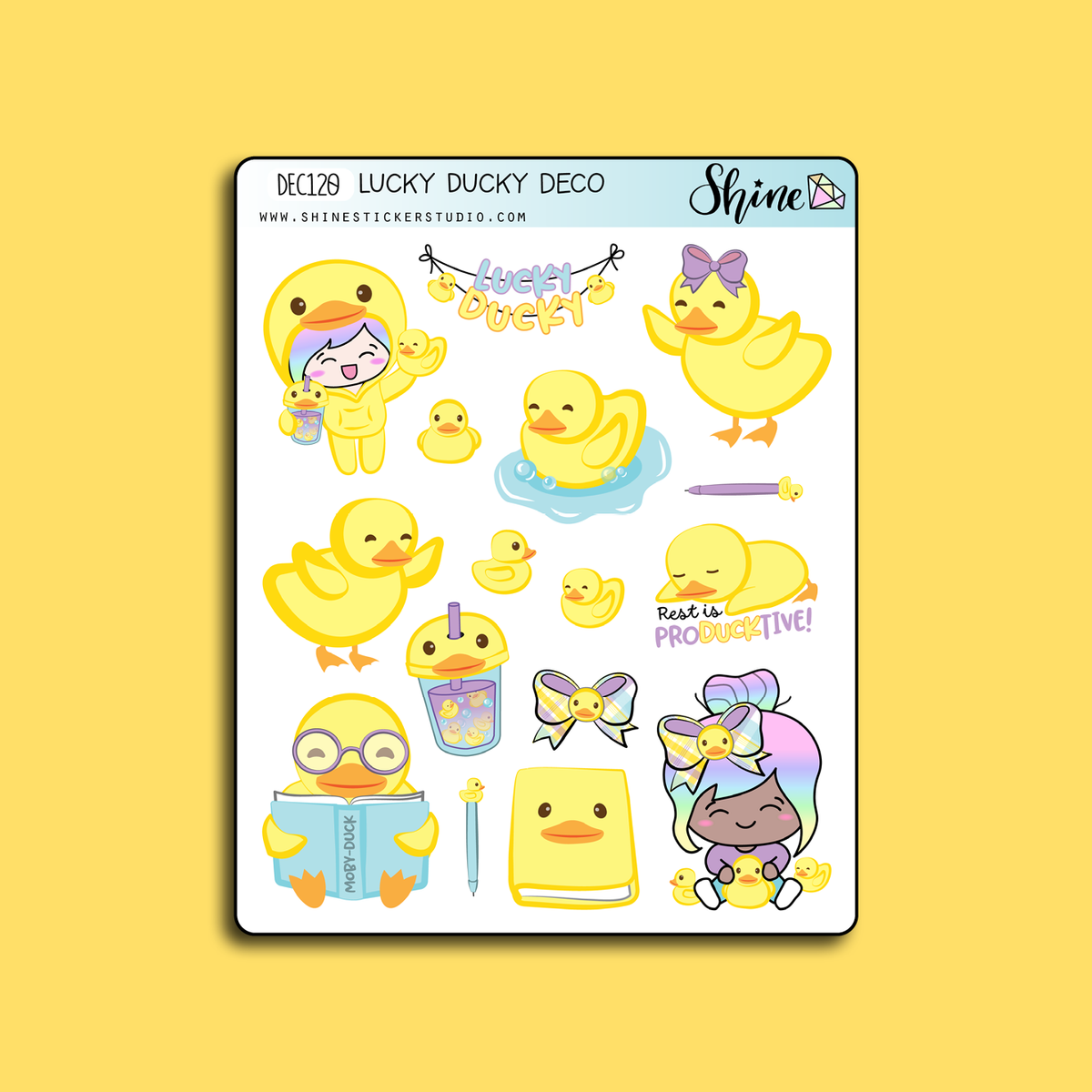 Lucky Ducky Deco Planner Stickers – Shine Sticker Studio