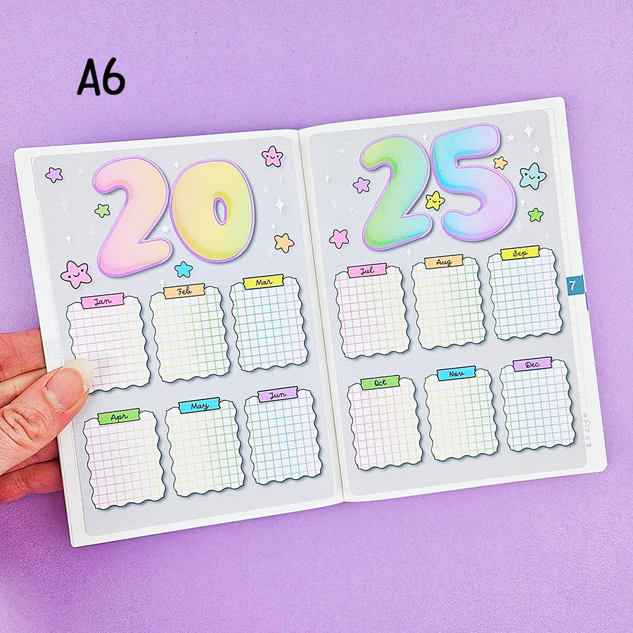 CLEARANCE 2025 Monthly Double Page Jumbo Sticker – Shine Sticker Studio