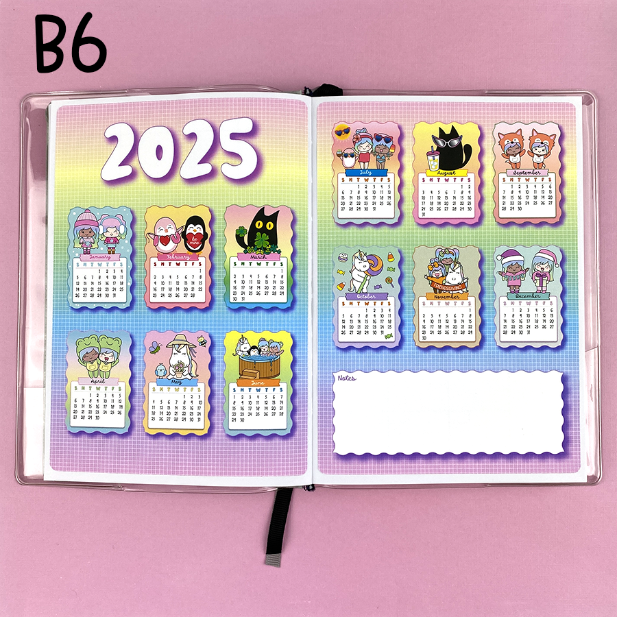 CLEARANCE 2025 Monthly Calendar Double Page Jumbo Sticker Set – Shine ...