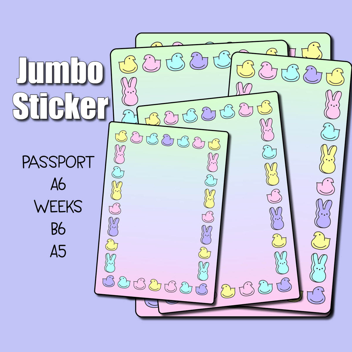 Peeps Framed Jumbo Sticker – Shine Sticker Studio