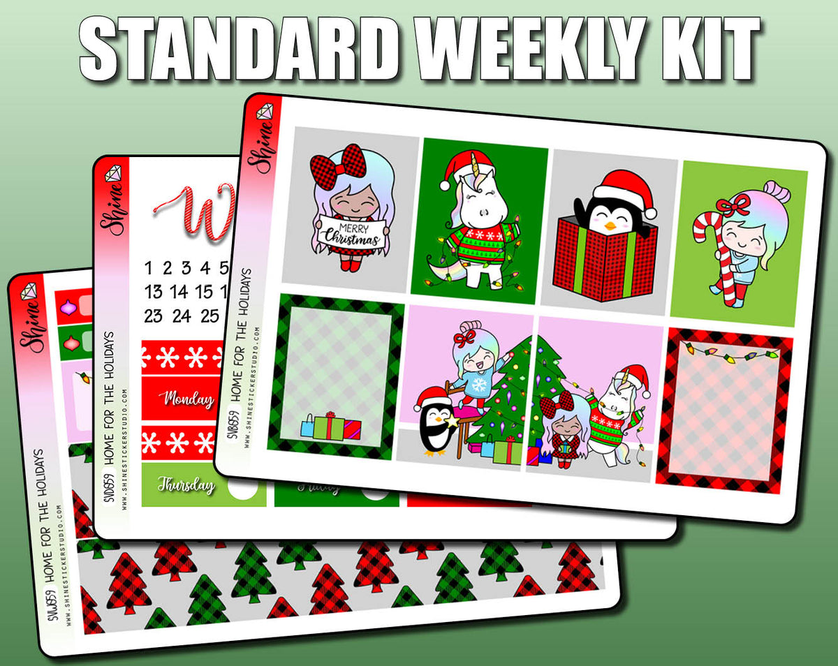 Home for the Holidays - Standard Weekly Sticker Kit – Shine Sticker Studio
