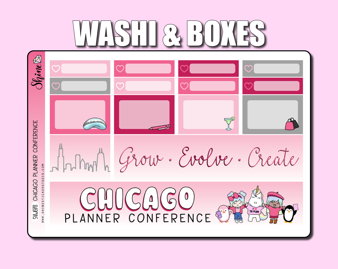 CLEARANCE Chicago Planner Conference 2023 - Standard Weekly Sticker Ki ...