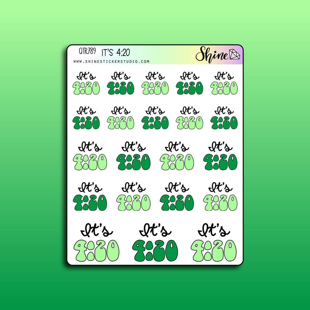 It's 420 Stickers – Shine Sticker Studio