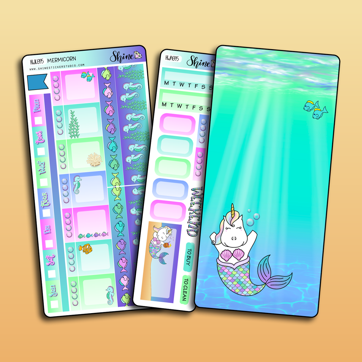 Mermicorn Hobonichi Weeks Sticker Kit – Shine Sticker Studio