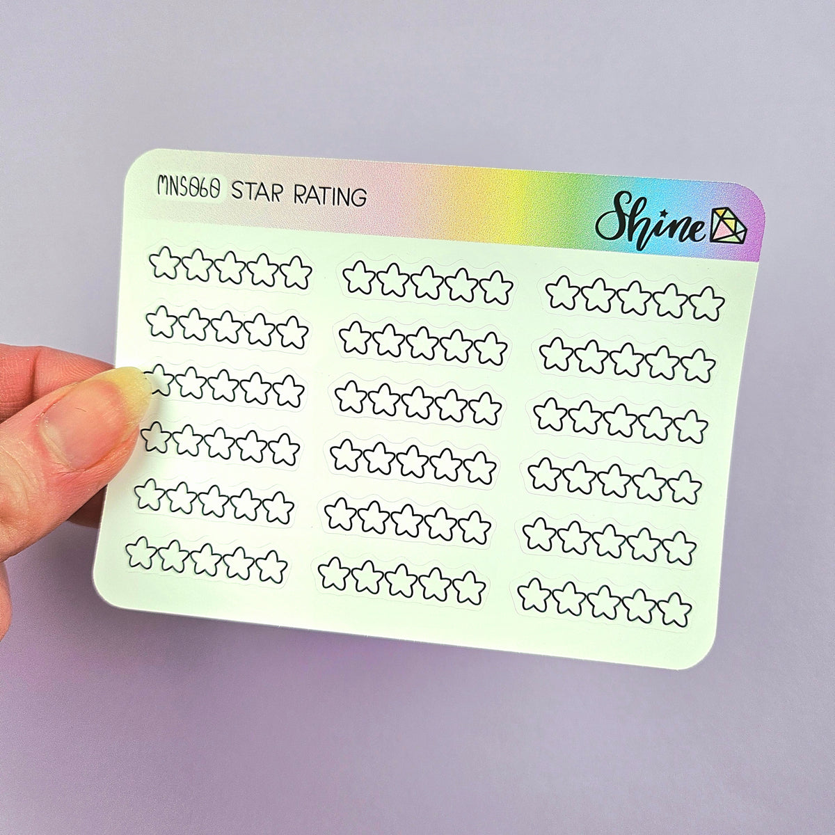 Star Rating Mini Sheet – Shine Sticker Studio