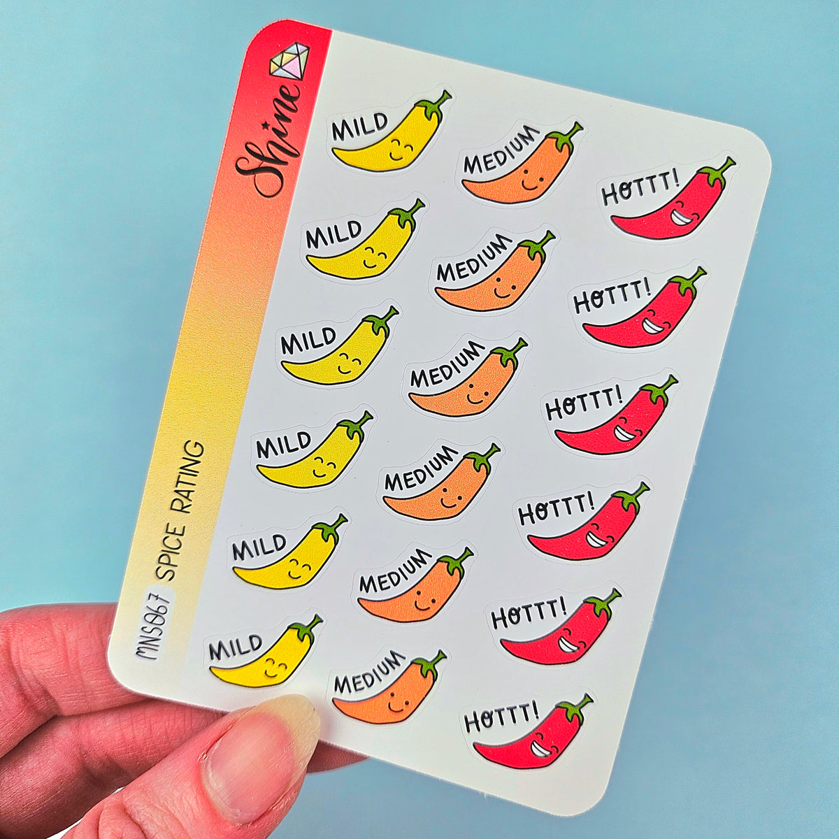 Spice Rating Mini Sheet – Shine Sticker Studio