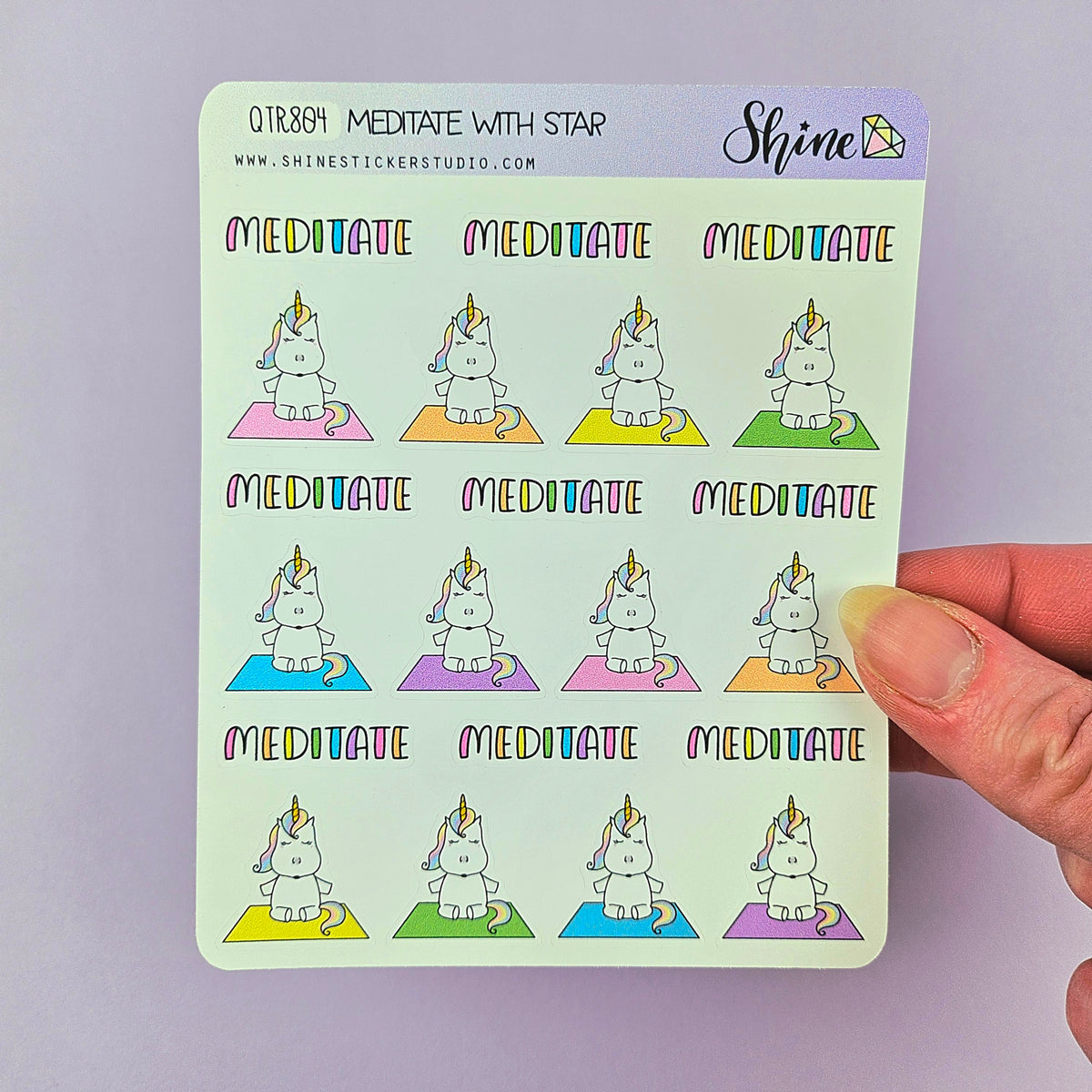 Meditate with Star – Shine Sticker Studio