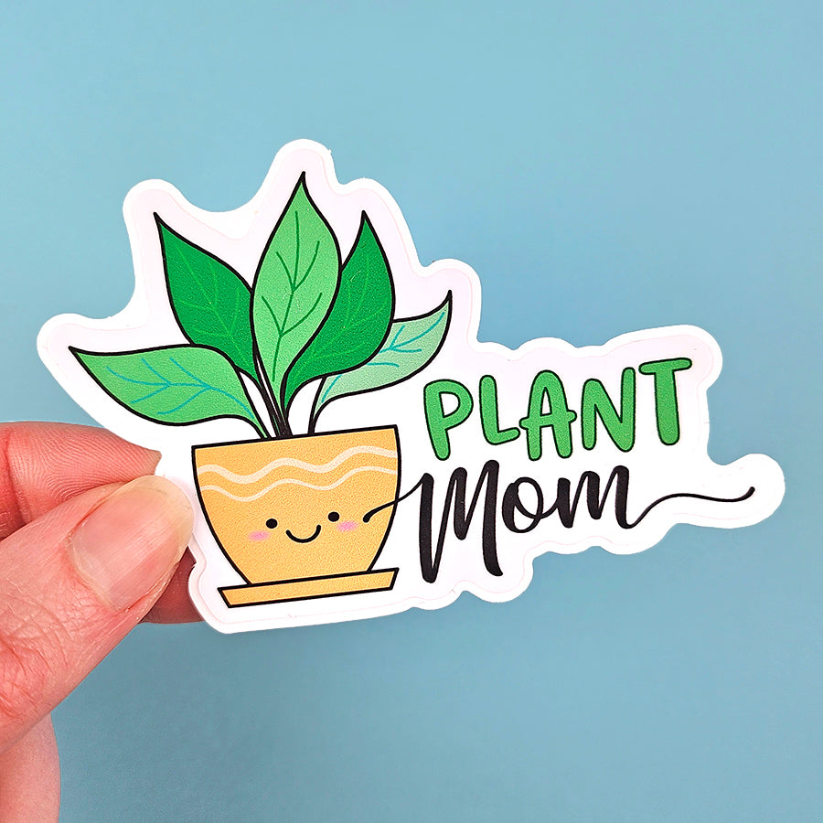 Plant Mom Laminated Vinyl Decal – Shine Sticker Studio