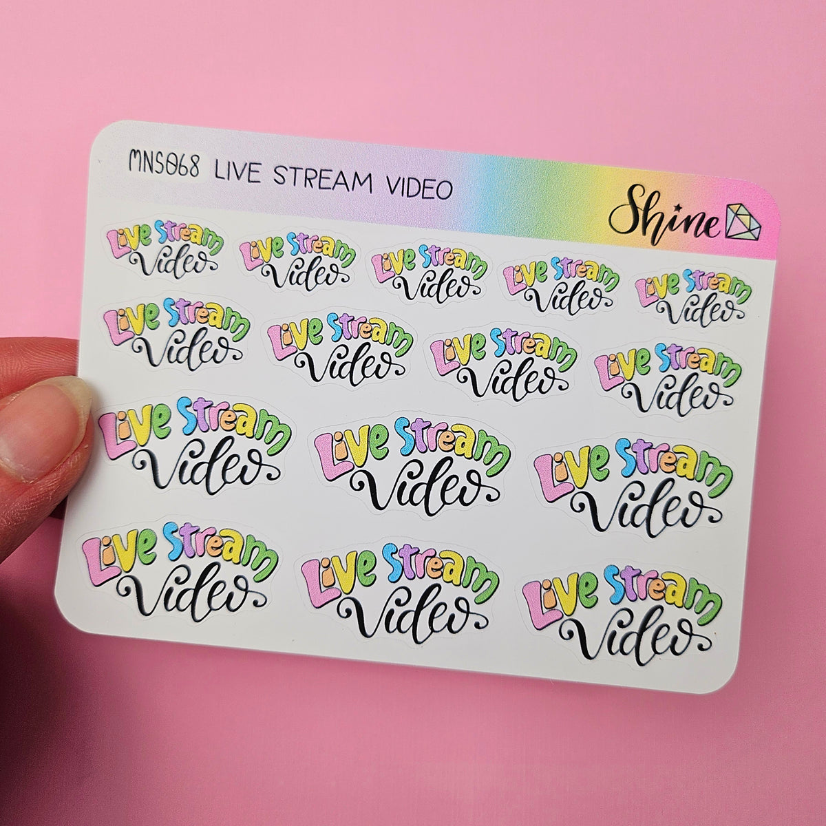 CLEARANCE Live Stream Video – Shine Sticker Studio