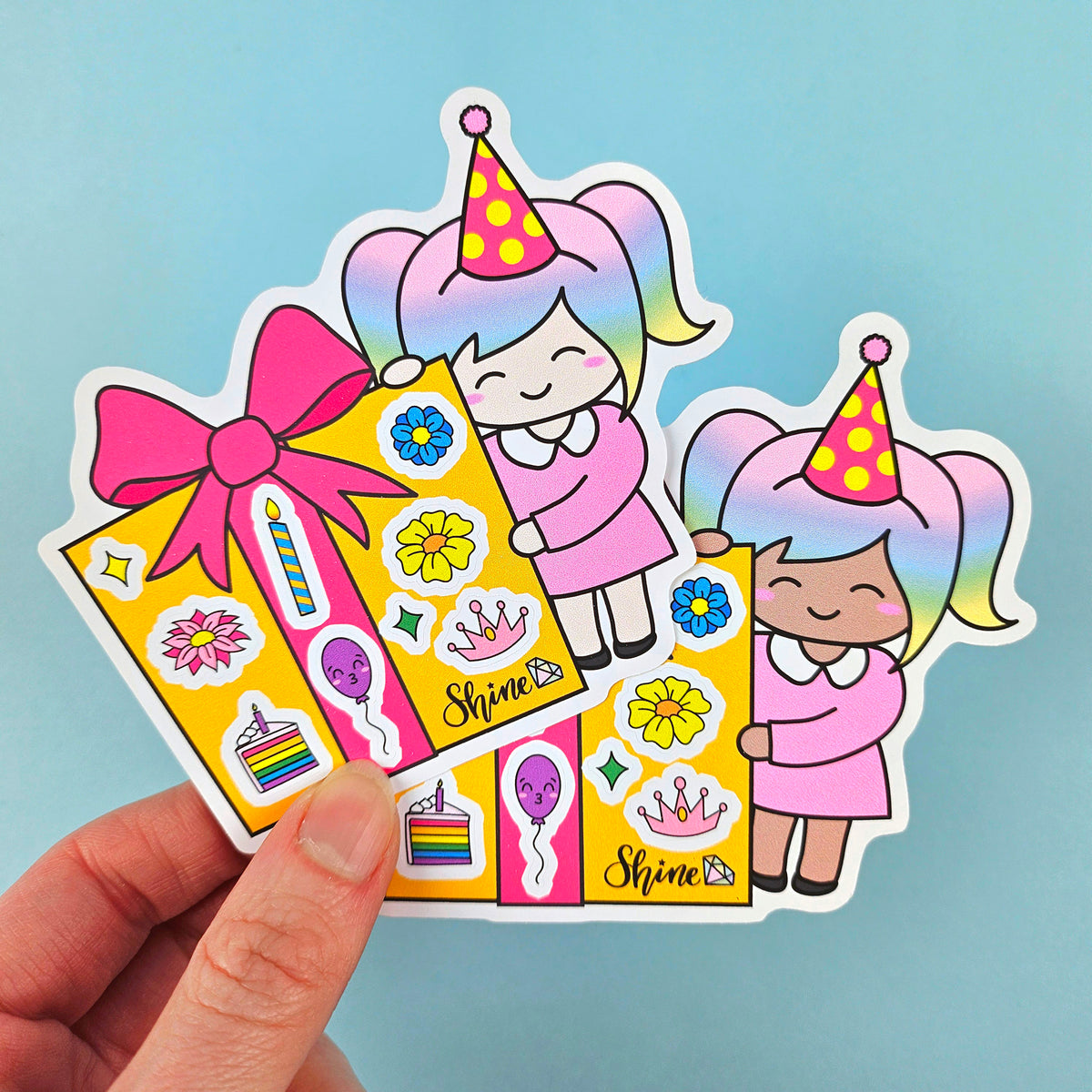 Luna Birthday Present Sticker Sampler – Shine Sticker Studio