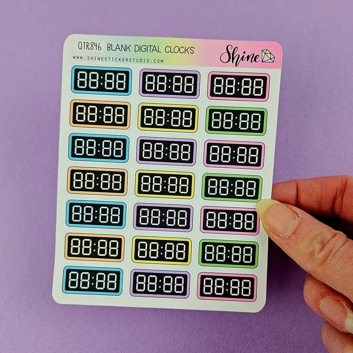 Blank Clock Stickers – Shine Sticker Studio