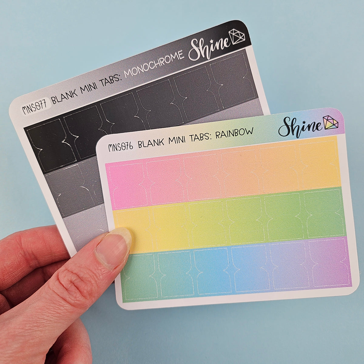 Blank Mini Planner Tab Stickers Mini Sheet – Shine Sticker Studio