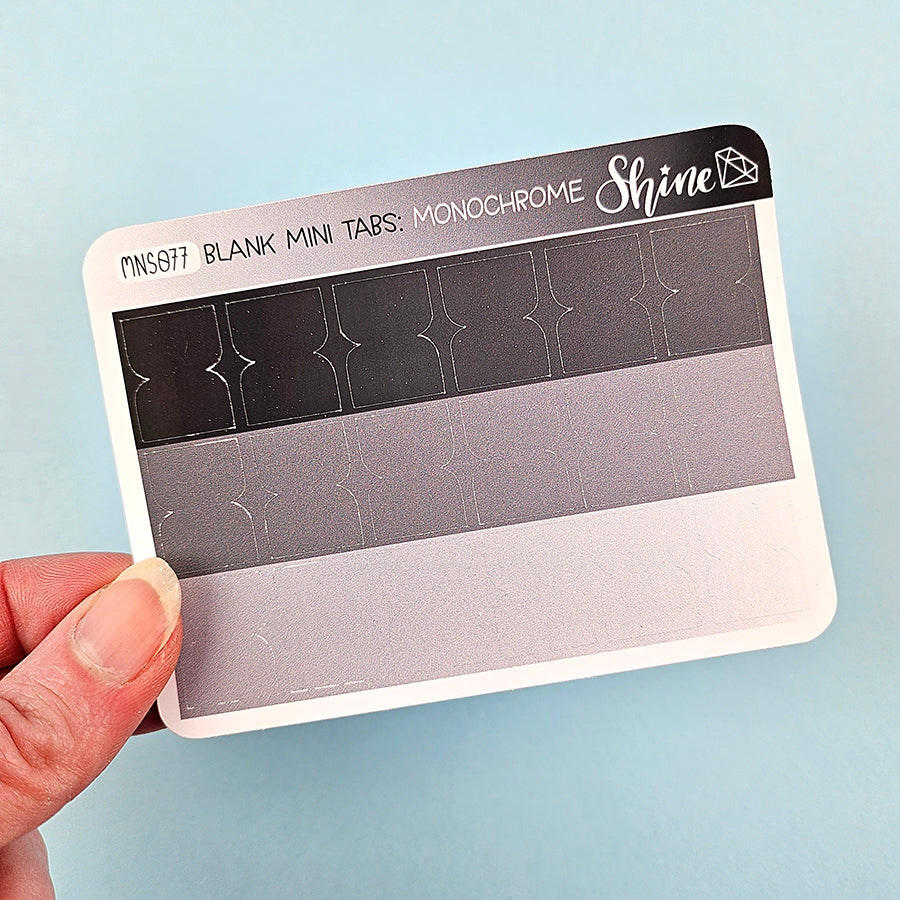 Blank Mini Planner Tab Stickers Mini Sheet – Shine Sticker Studio