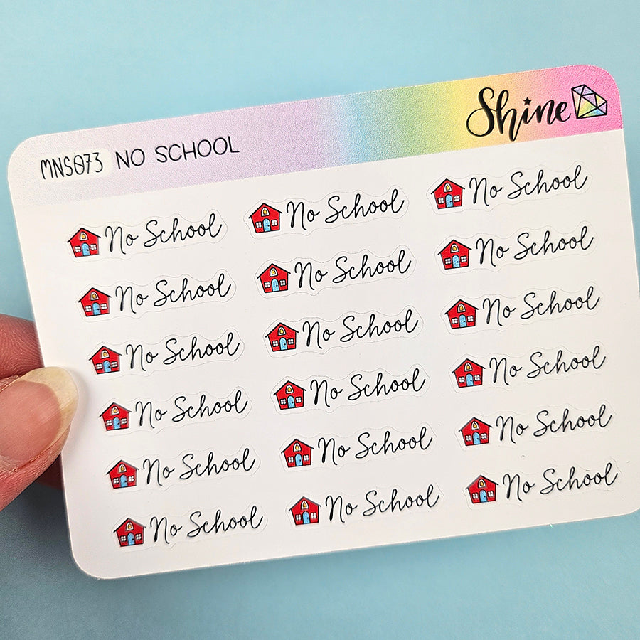 No School Stickers Mini Sheet – Shine Sticker Studio