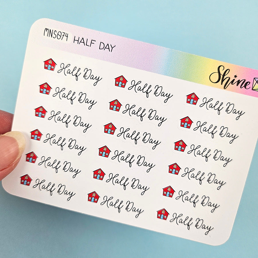 Half Day Stickers Mini Sheet – Shine Sticker Studio