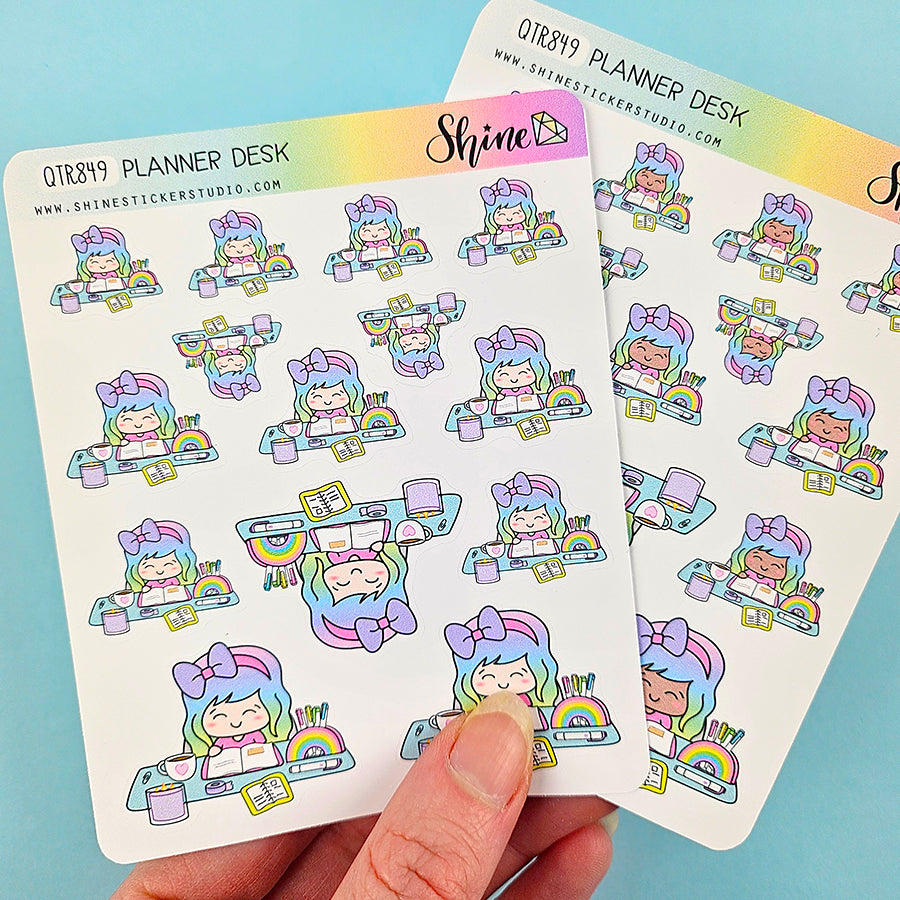 Luna Planner Desk Stickers – Shine Sticker Studio