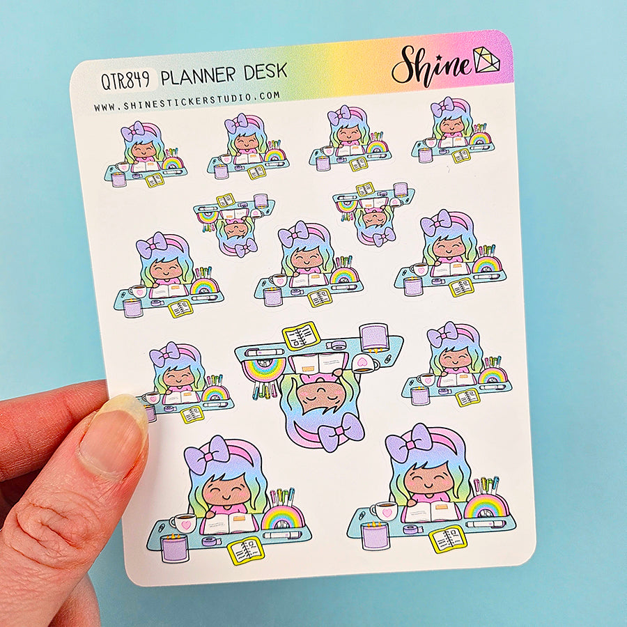 Luna Planner Desk Stickers – Shine Sticker Studio