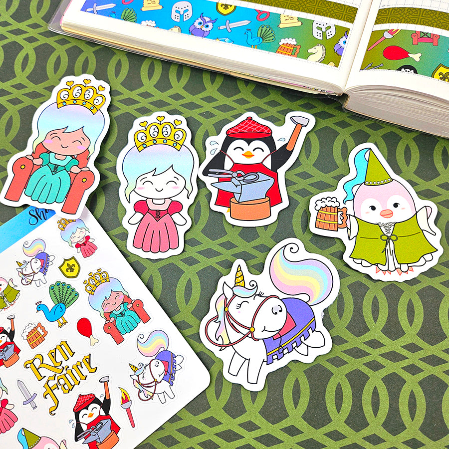 Ren Faire Sticker DIE CUT Collection – Shine Sticker Studio