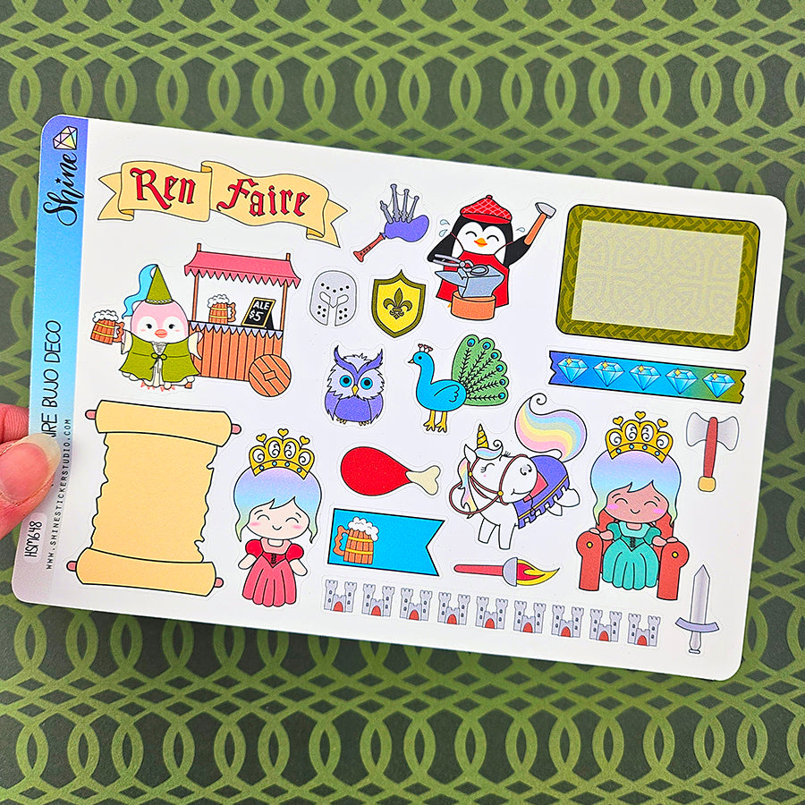 Ren Faire Bujo Deco Stickers – Shine Sticker Studio