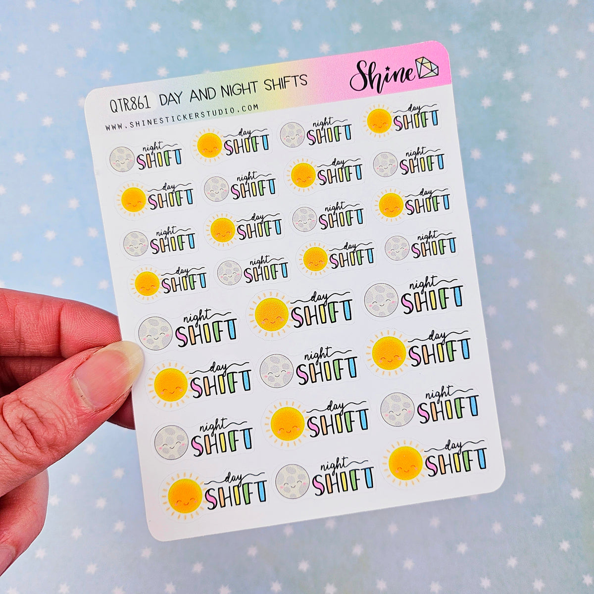 Day and Night Shift Stickers – Shine Sticker Studio