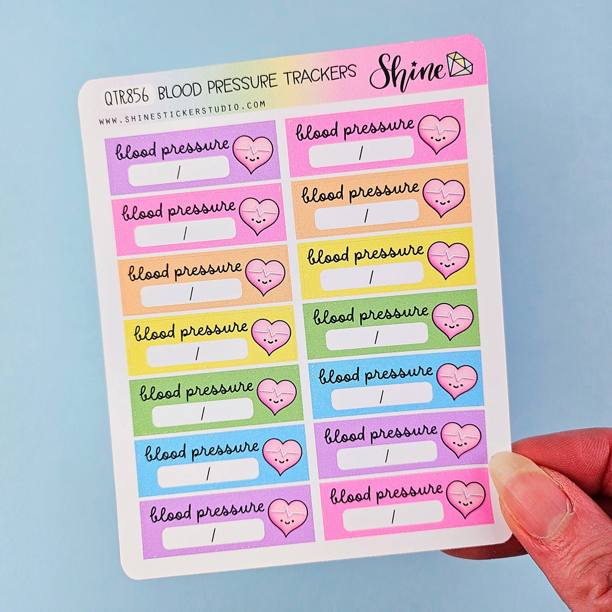 Blood Pressure Tracker Stickers – Shine Sticker Studio