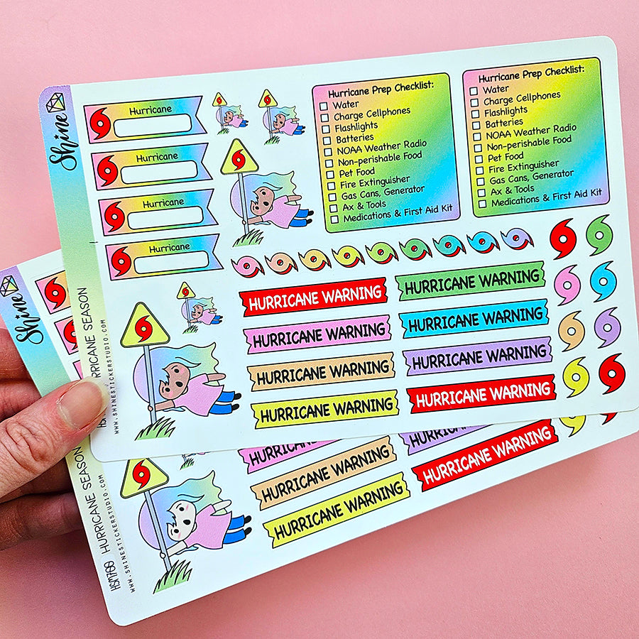 Hurricane Season Bujo Deco Stickers – Shine Sticker Studio
