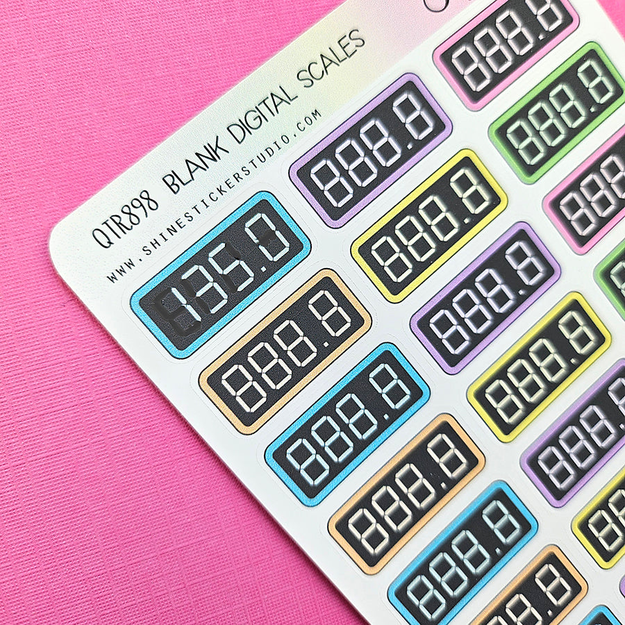 Blank Digital Scale Stickers – Shine Sticker Studio