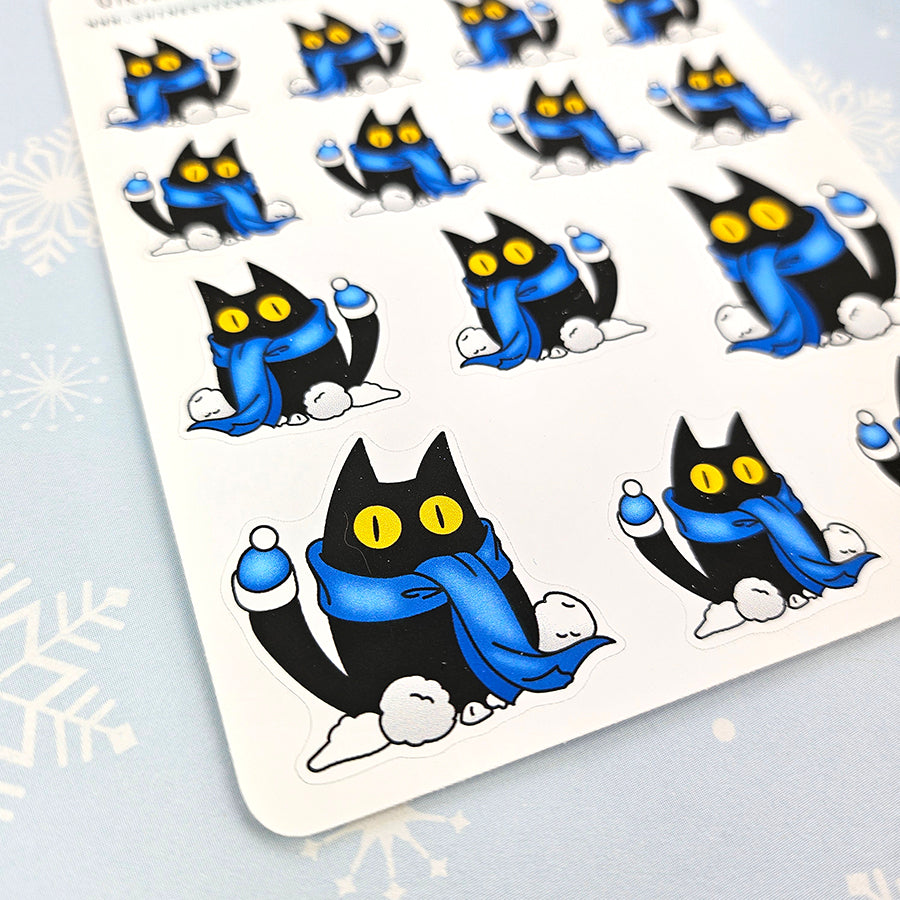 Edgar the Cat - Scarf Planner Stickers – Shine Sticker Studio