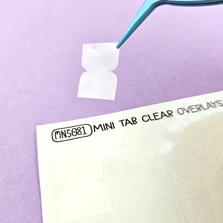 Clear Mini Tab Overlays Mini Sheet – Shine Sticker Studio