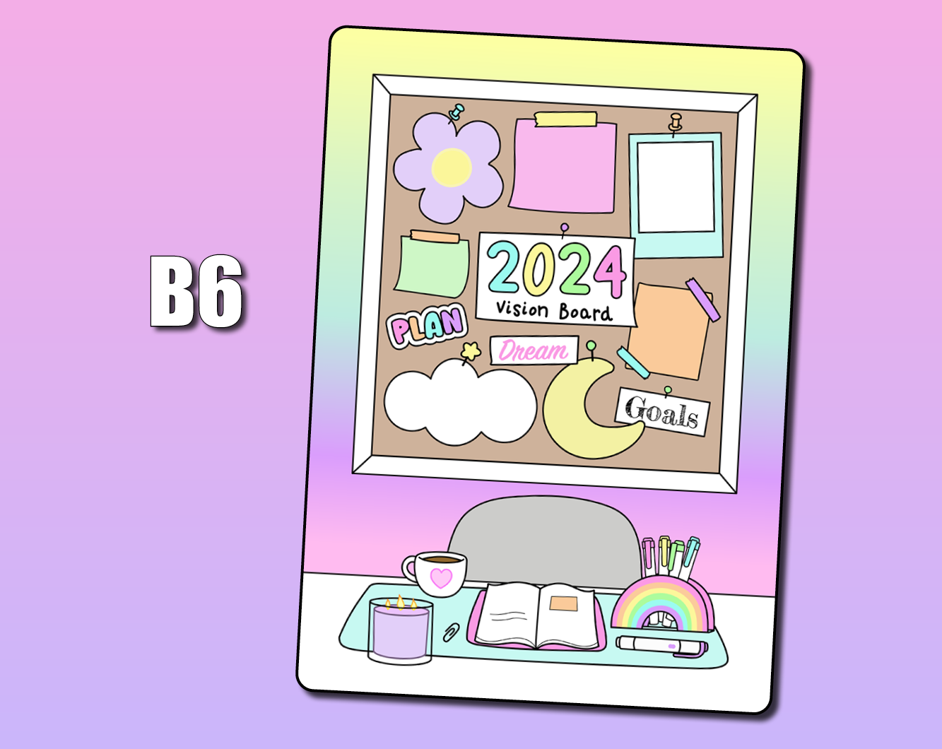 2024 Vision Board Jumbo Sticker