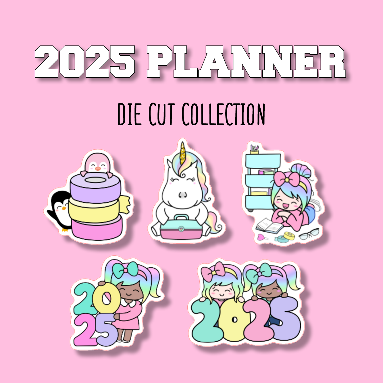 CLEARANCE 2025 Planner Sticker DIE CUT Collection – Shine Sticker Studio