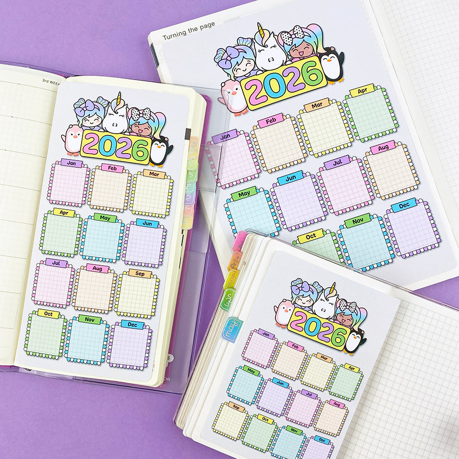 2026 Monthly Goals Jumbo Sticker – Shine Sticker Studio