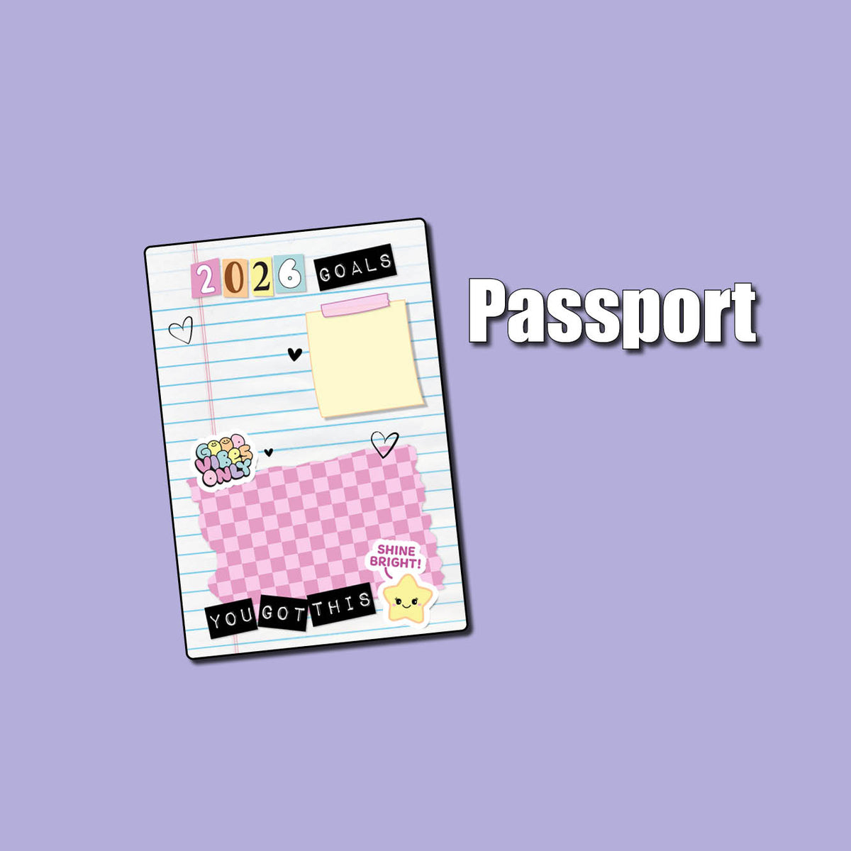 2026 Goals Jumbo Sticker – Shine Sticker Studio