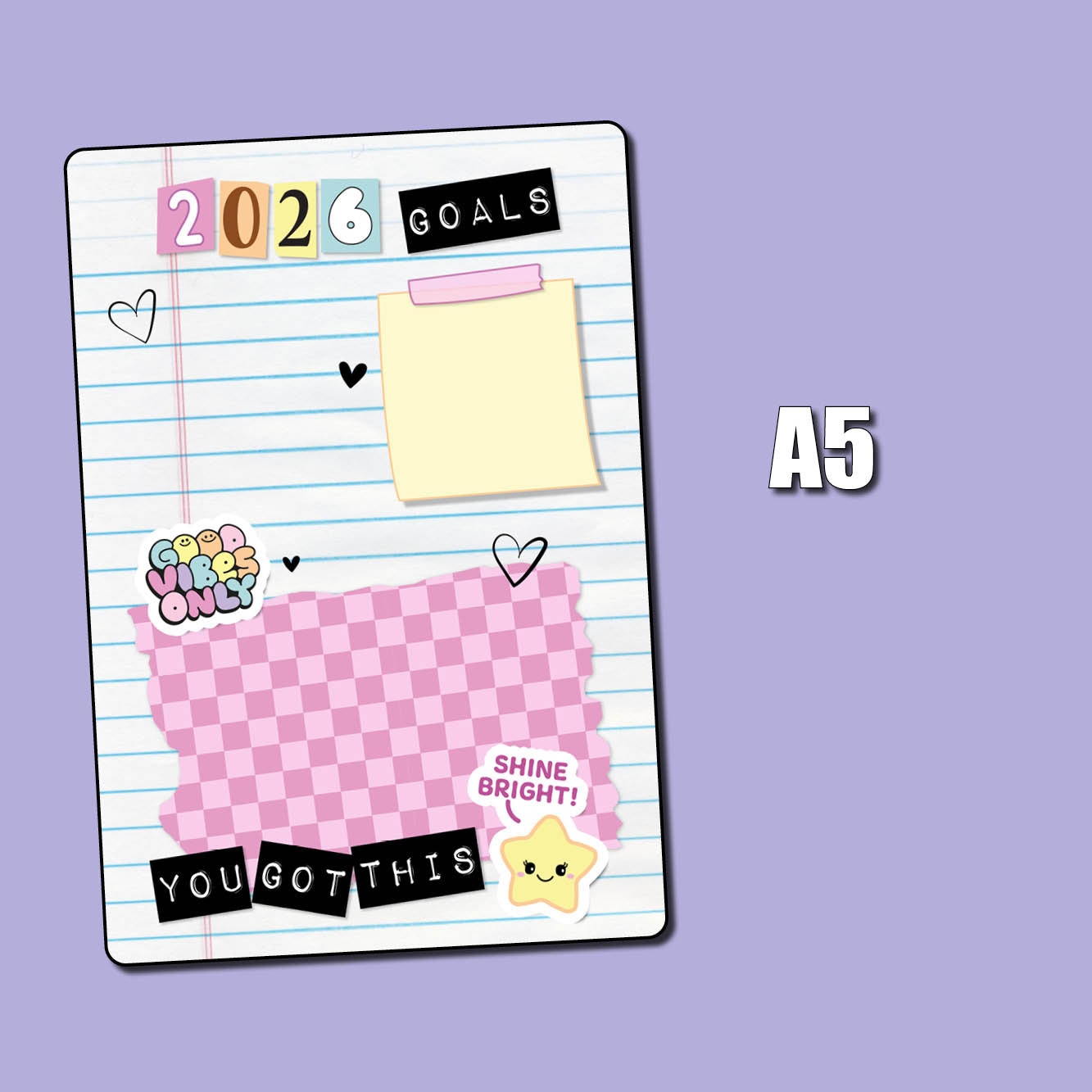 2026 Goals Jumbo Sticker – Shine Sticker Studio