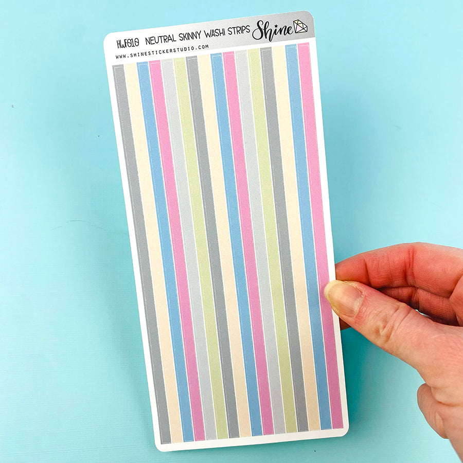 Skinny Washi Strip Stickers – Shine Sticker Studio