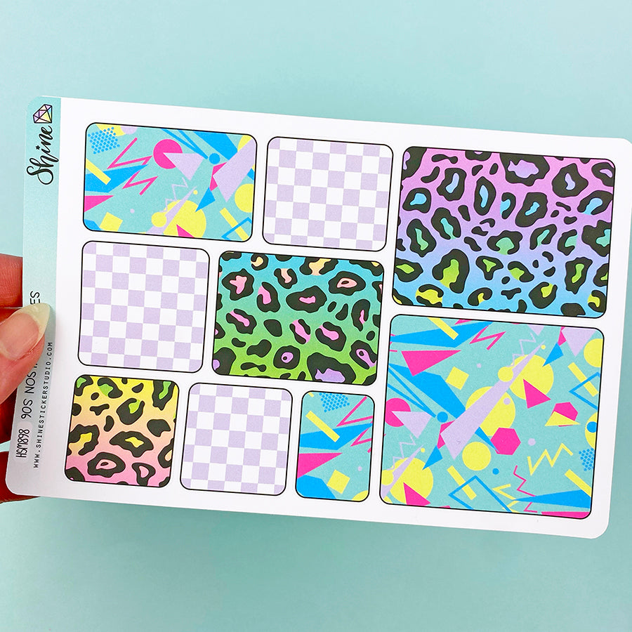 90s Nostalgia Box Planner Stickers – Shine Sticker Studio