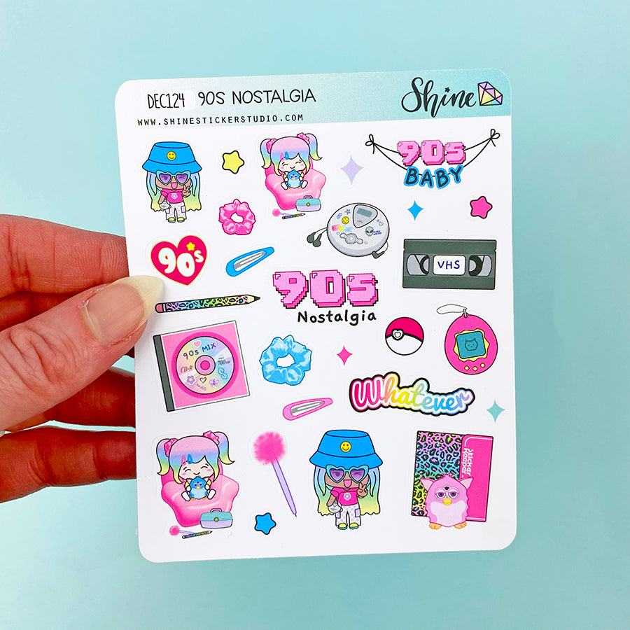 90s Nostalgia Deco Stickers – Shine Sticker Studio