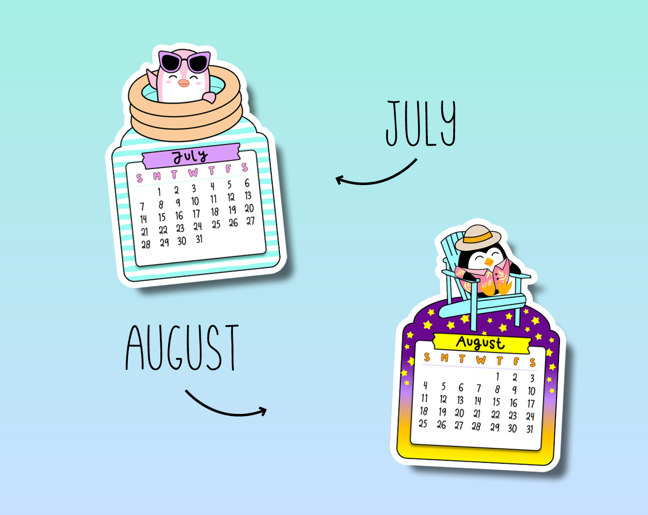 CLEARANCE 2024 Calendar Sticker – Shine Sticker Studio