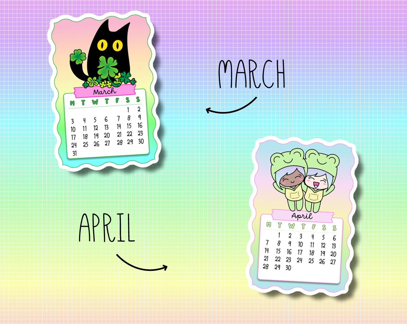 CLEARANCE MONDAY START 2025 Calendar Planner Sticker Die Cuts – Shine ...