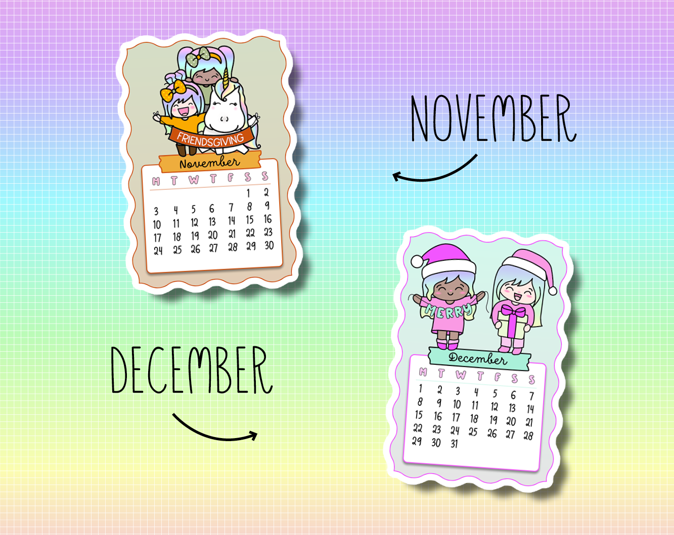 CLEARANCE MONDAY START 2025 Calendar Planner Sticker Die Cuts – Shine ...
