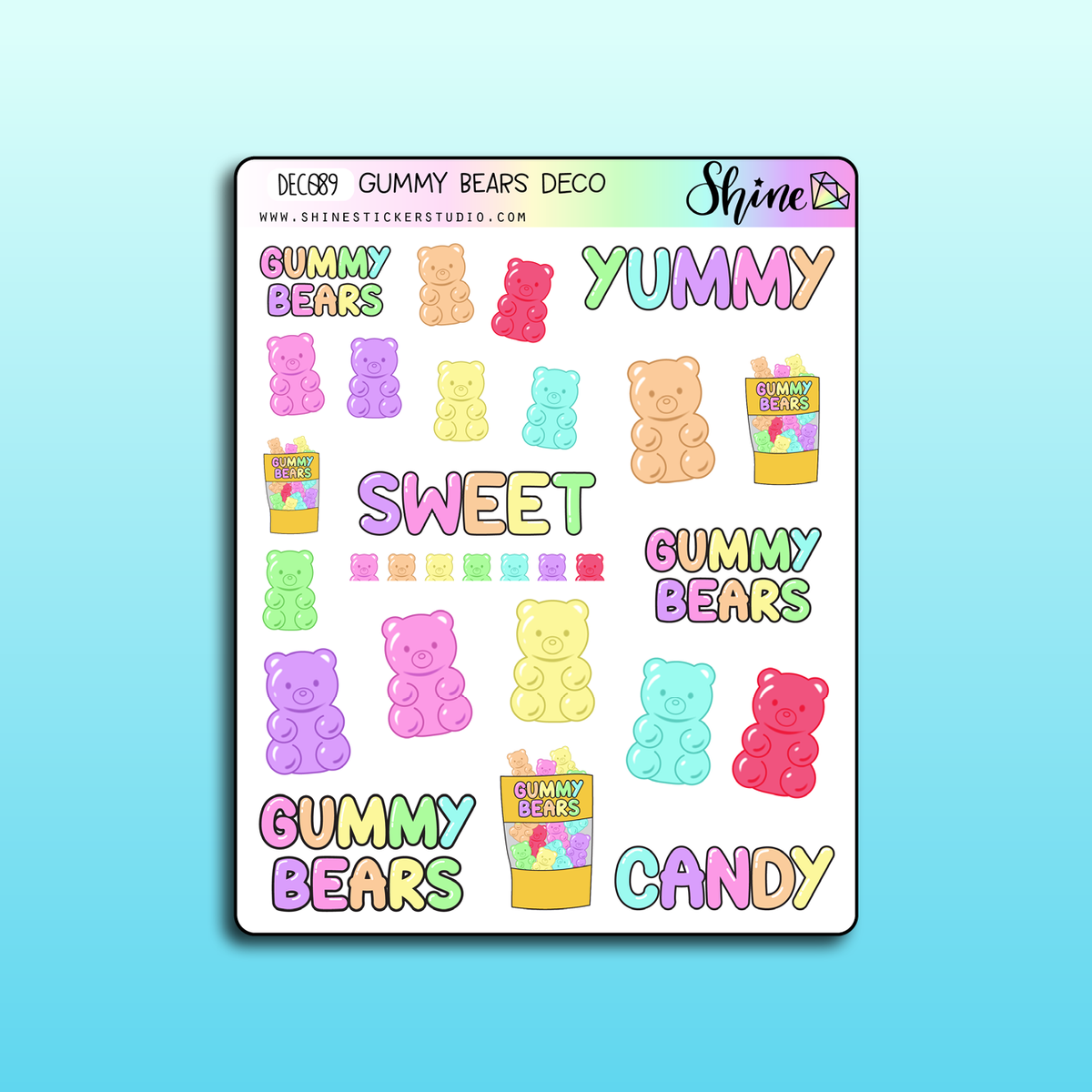 Gummy Bears Deco Stickers – Shine Sticker Studio