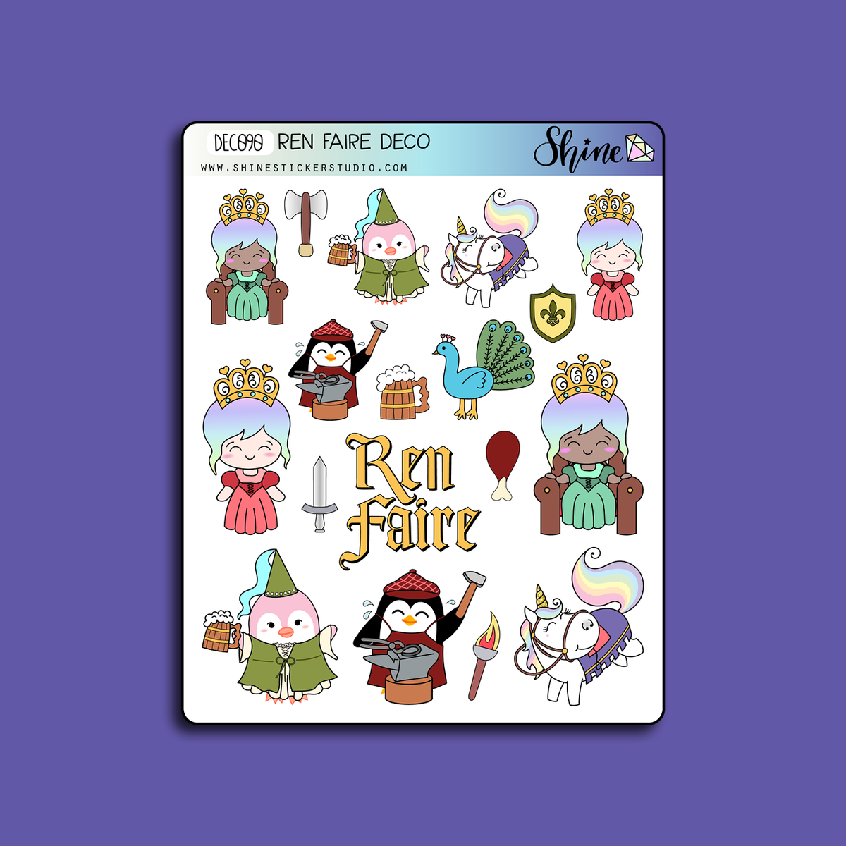 Ren Faire Deco Stickers – Shine Sticker Studio