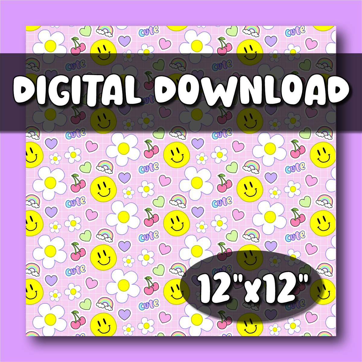 Y2K Patterned Paper Digital Download – Shine Sticker Studio
