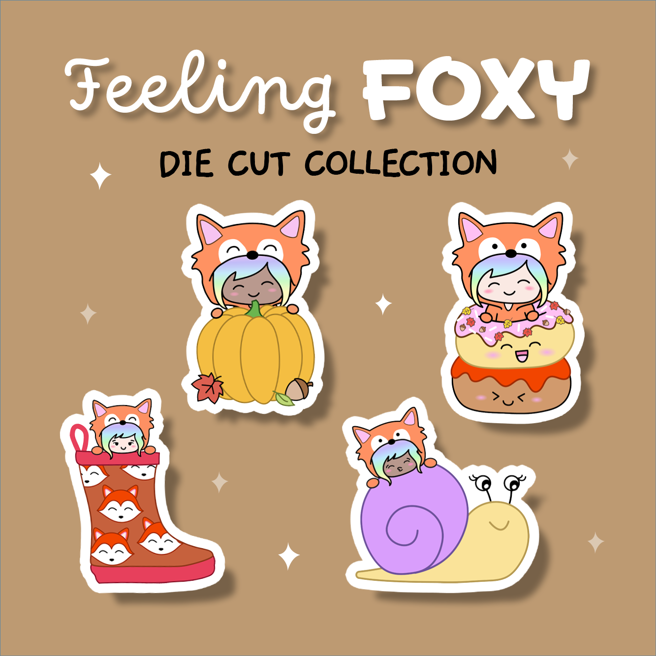 Feeling Foxy Sticker DIE CUT Collection – Shine Sticker Studio