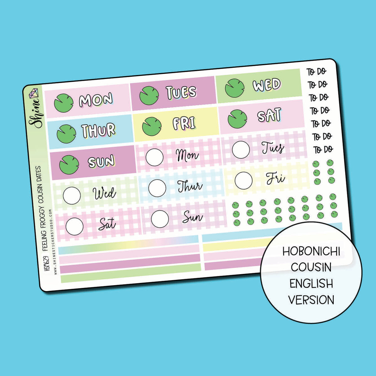 Feeling Froggy Cousin Daily Date Cover Stickers – Shine Sticker Studio