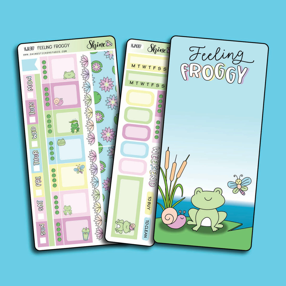 Feeling Froggy - Hobonichi Weeks Sticker Kit – Shine Sticker Studio