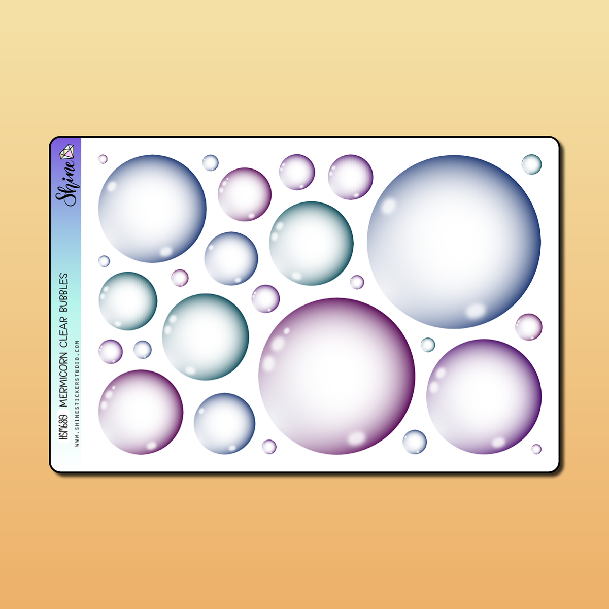 Clear Mermicorn Bubbles Stickers – Shine Sticker Studio