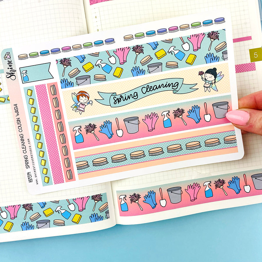 Spring Cleaning Hobonichi Cousin Daily Washi Strip Stickers – Shine ...