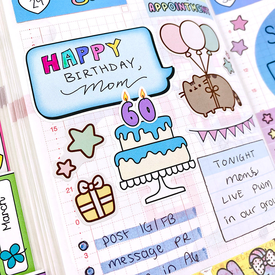 Birthday Number Candle Stickers – Shine Sticker Studio