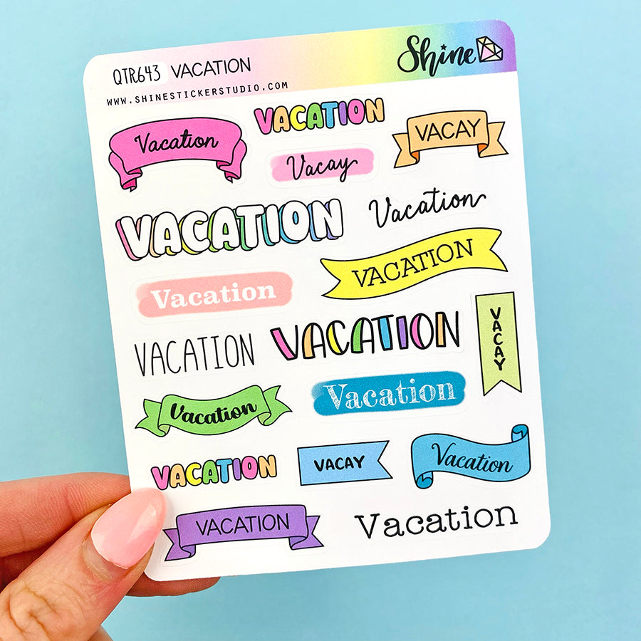 Vacation Stickers – Shine Sticker Studio